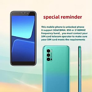 aderroo Unlocked Cell Phone ，Reno4pro Android Smartphone，Dual SIM Card，5.72-inch IPS Full-Screen，1GB RAM 8GB ROM，Supports The SIM Card Frequency Band of 3GWCDMA：850/2100MHZ(Black)