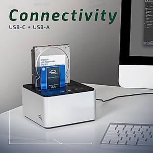 OWC Drive Dock USB-C Dual Drive Bay Solution, USB 3.1 Gen 2, for Mac and PC, (OWCTCDRVDCK)