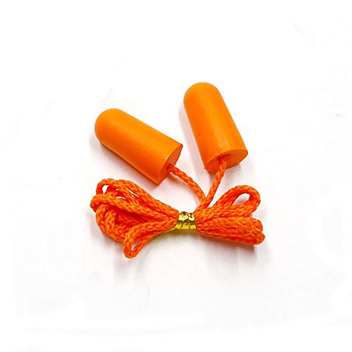 Foam Corded Ear Plugs 100 Pair - Soft NRR 32dB Noise Cancelling Sound Blocking Disposable Orange for Sleeping Snoring Noise Hearing Protection Construction Shooting Range Sports Mowing Woodworking