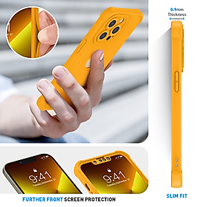 ORETECH for iPhone 13 Pro Max Case, with [2 x Screen Protectors] [15 Ft Military Grade Drop Test] [Camera Protection] 360° Shockproof Slim Thin Phone Case for iPhone 13 Pro Max Cover 6.7" - Yellow