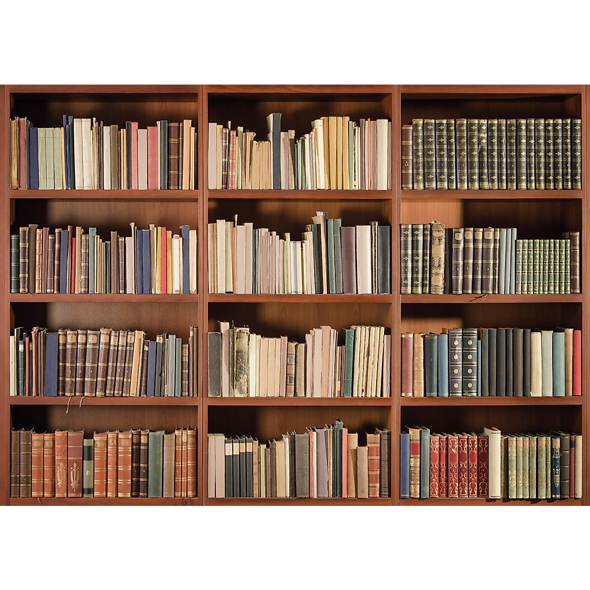 LYWYGG 7X5FT Bookshelf Backdrop Vintage Bookcase Magic Books Grunge Ancient Library Vinyl Photography Background Photo Studio Props CP-49