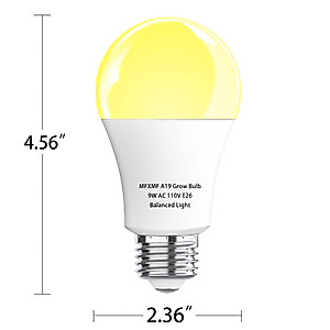 mfxmf 2 Pack LED Grow Light Bulbs A19 Bulb, Full Spectrum Plant Light Bulb, 9W E26 Grow Bulb Replace up to 80W, Grow Light for Indoor Plants, Flowers, Greenhouse, Indore Garden, Hydroponic