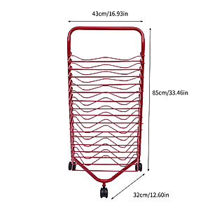 Fermoirper Art Drying Rack - Sturdy Paint Drying Rack with 16 Shelves Ideal for Prolific Painters Suitable for Home Classroom Studio and More A2 A3 A4 Size Compatible Easy to Move with Wheels