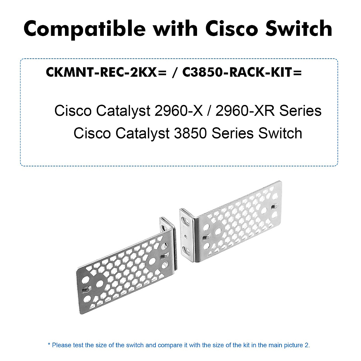 MokerLink Metal Rack Mount Ear for 17.3 inch Switches, Compatible for Cisco 2960X 2960XR 3650 3850 Network Switch