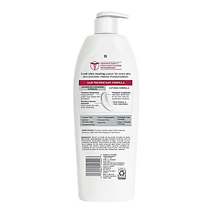 Curel Ultra Healing Intensive Fragrance-Free Lotion For Extra-Dry Skin, Dermatologist Recommended, Ideal for Sensitive Skin, Cruelty Free, Paraben Free, 20 Oz