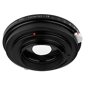 Fotodiox Pro Lens Mount Adapter with Built-in Aperture Control Iris, for Contax 645 lens to Pentax K-Mount (PK) DSLR Cameras