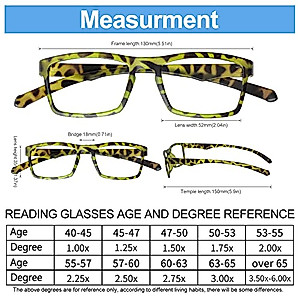 OCCI CHIARI Blue Light Blocking Glasses for Men Readers 0 1.0 1.25 1.5 2 2.25 2.5 3 3.5 4.0 5.0 6.0 ( Green Demi , 2.25 )