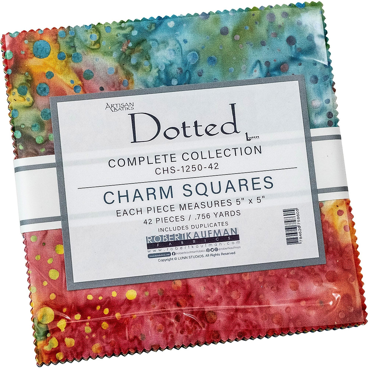 Lunn Studios Artisan Batiks Dotted 42 5-inch Squares Charm Pack Robert Kaufman CHS-1250-42