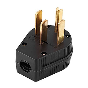 NEMA 14-50P 50A 125/250V Straight Blade Four Pin US Plug Four Holes Plug for Generator Dryer RV