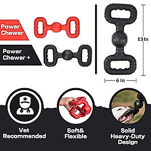 BiteKing Natural Rubber Dog Toys for Large Aggressive Chewers - Tough Tug War Dog Toy for Medium Large Dogs Tooth Clean