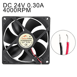 uxcell 92mm x 92mm x 25mm 24V DC Cooling Fan Long Life HY Bearing Computer Case Fan