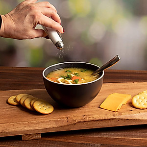 12 Pack of Tower Spice Shakers - 1 Oz Refillable Glass Dispenser & Stainless Steel Chrome Top Lid for Spices, Salt, Pepper & Seasonings for Gourmet Food, Restaurant Dining & Home Kitchen Supplies