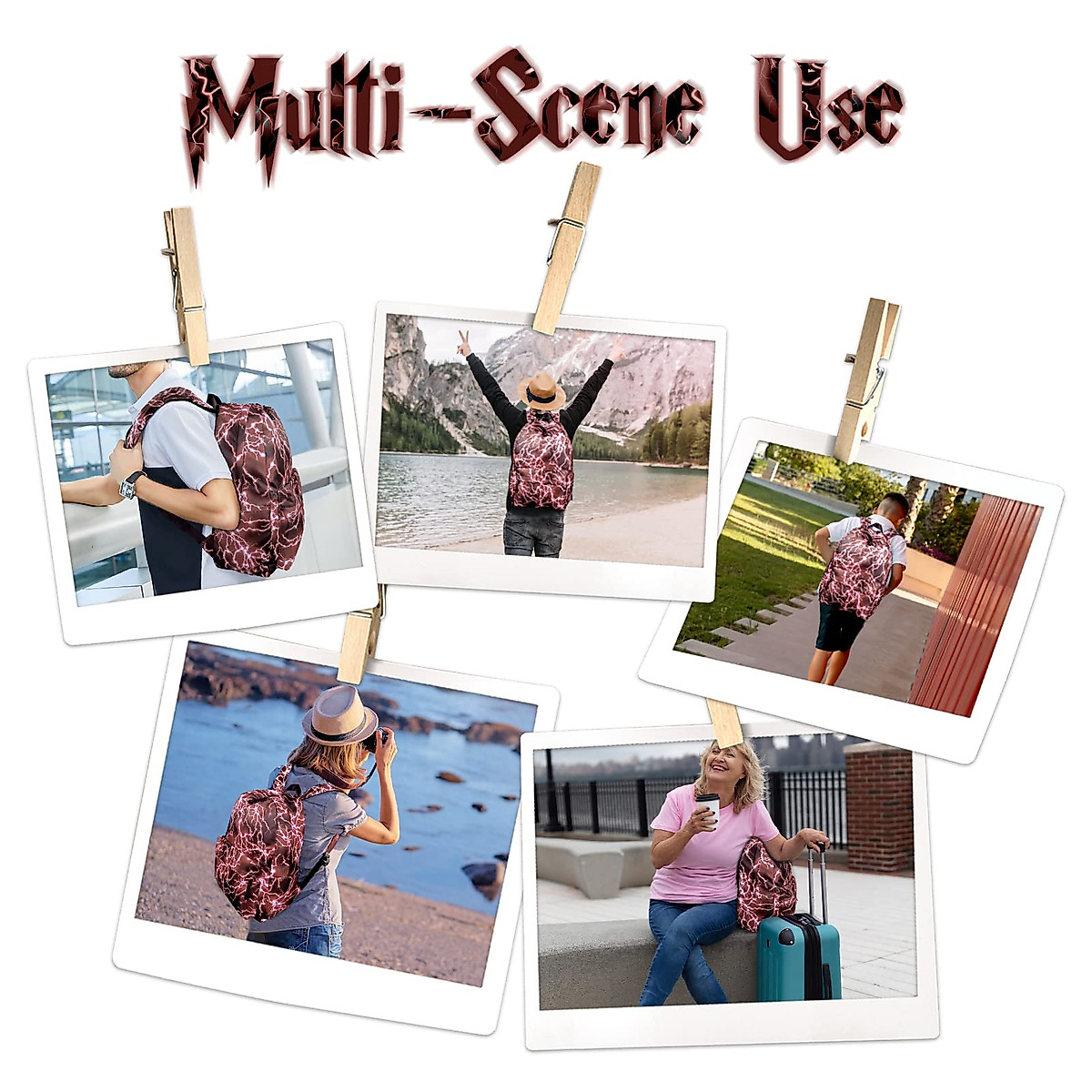 Starry Blue Laptop Bookbag for Men Waterproof Travel Bag Backpack for School Boys 16.5 inch