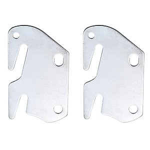 Kyuionty 2 Pcs #10 Bed Frame Hooks Wooden Bed Rail Hook Plates for Headboard Replacement Wooden Bed Parts or New Bed Construction