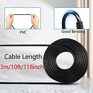 GINTOOYUN DC 8mm Extension Cable 10Ft DC7909 Male to Female Power Cord 14AWG DC 7.9 x 5.5mm Extension Cord for Solar Generator Portable Power Station and Solar Panel 3M