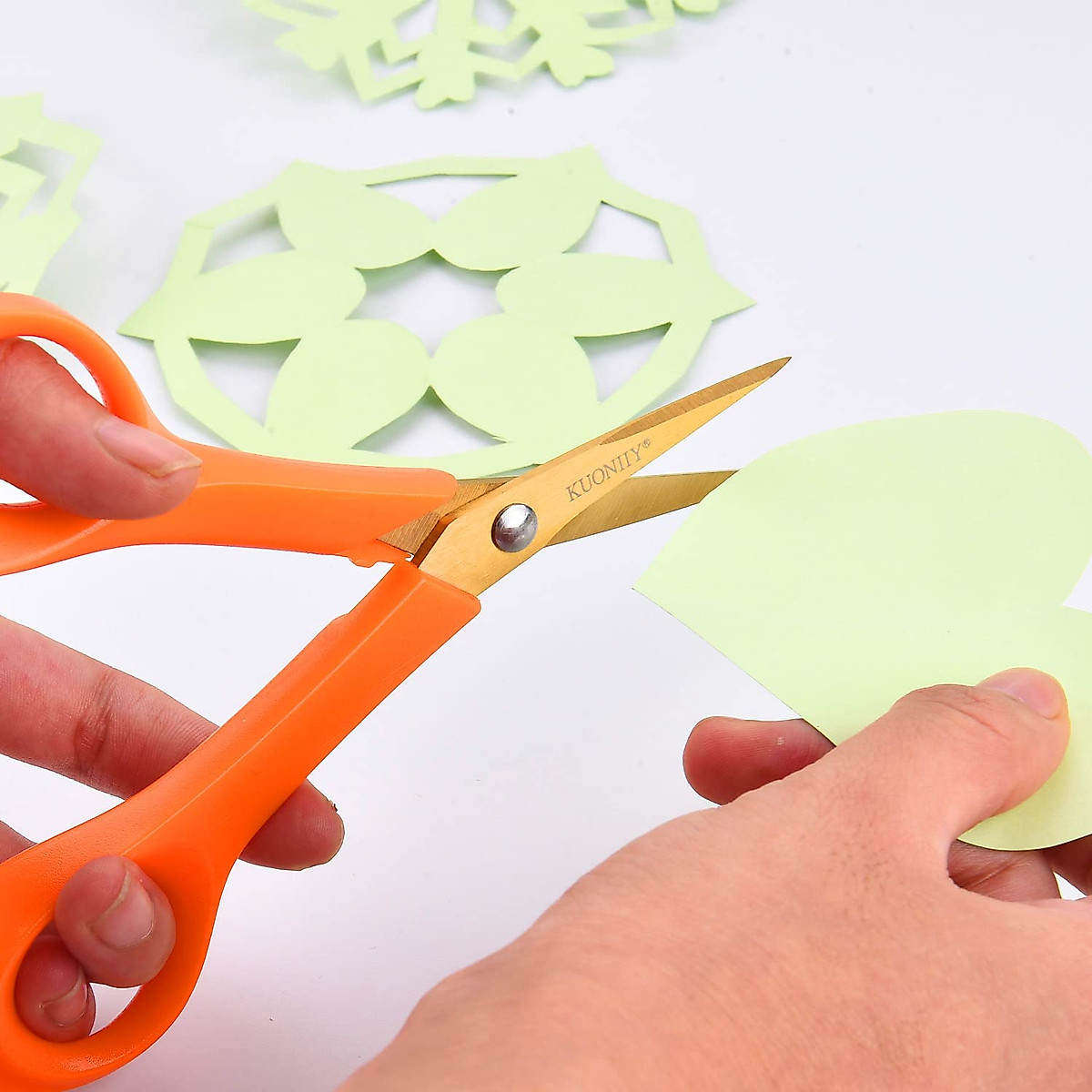 KUONIIY Scissors Set of 4,Pointed Sharp Titanium Scissors,Comfort-Grip Craft Scissors for Household Work School Office Supplies and Sewing