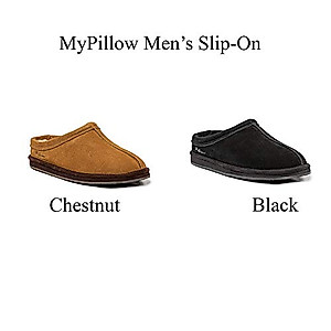 MySlipper Men's Size 11 Chestnut Slip-On Slippers By:MyPillow