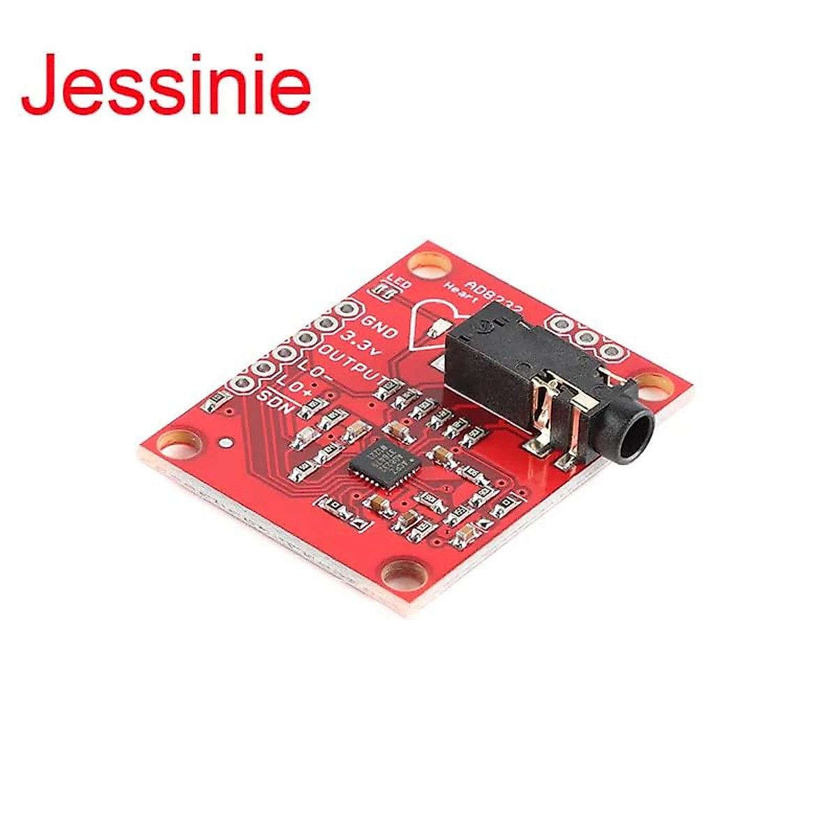New 2024 Ad8232 Measurement Pulse Heart Rate Monitor Sensor Module Kit with 3 Electrodes Wires for