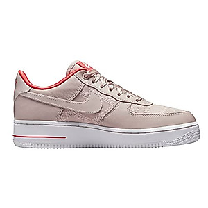 Nike Air Force 1 '07 Women's Shoes Fossil Stone/Laser Crimson/White/Fossil Stone (Women's, Numeric_6_Point_5)