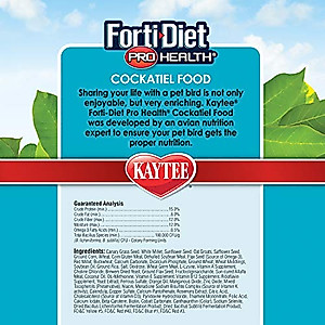 Kaytee Forti-Diet Pro Health Cockatiel Pet Bird Food, 5 Pound