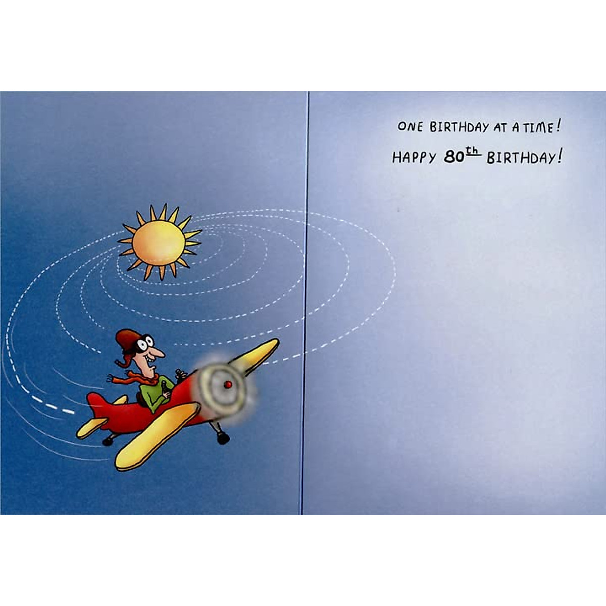 Oatmeal Studios Make It to 80 Years Old Shooting Star Funny/Humorous 80th : Eightieth Birthday Card for Man