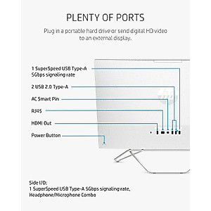 HP [Windows 11 Pro] 27 Business All-in-One Computer, 27" FHD 300 nits, Hexa-Core AMD Ryzen 5 5500U (Beat i5-1135G7), 16GB DDR4 RAM, 1TB PCIe SSD + 1TB HDD, AC WiFi, Bluetooth 5.0, IR Privacy Webcam