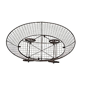 Creative Co-op Vintage Metal Laundry Basket with Wheels 25" x 15" x 26 3/4" (W x D x H)