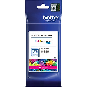 Brother Genuine LC3039M, Single Pack Ultra High-Yield Magenta INKvestment Tank Ink Cartridge, Page Yield Up to 5,000 Pages, LC3039, Amazon Dash Replenishment Cartridge