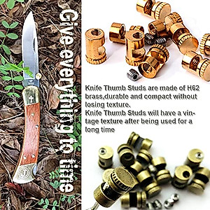 FLAMEDUKE Knife Thumb Studs for Buck 110 Thumb knife for Buck 112 2pcs With Hex for Buck Pocket Knife Edc Knife