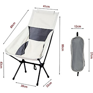 Outdoor Camping Chair, Beach Chairs for Adults, Portable Lightweight Folding Camp Chairs, Profile Folding Chair for Outdoor Camp Travel Picnic Hiking Backpacking (2)
