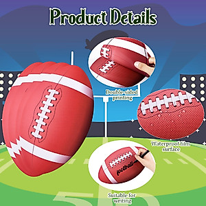 Jspupifip 120 Pcs Football Cutouts,11.8 x 7.1in Large Football Cardboard Bulletin Board Football Paper Cut Outs Sticker Decor with 200 Glue Point Dots for Classroom Sports Football Game Party Supplies