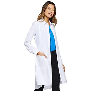 Cherokee Infinity Women Scrubs Lab Coats 40" 1401A, M, White