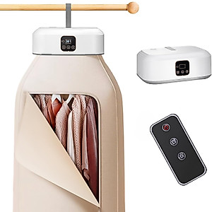 Portable Clothes Dryer, Small Compact Foldable Electric Drying Machine with Dry Bag for Travel, Mini Laundry Dryer with Remote Control, for RV, Home, and Apartment-Fast Drying Anywhere!