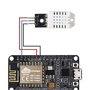 DORHEA 2PCS DHT22 AM2302 Digital Temperature and Humidity Sensor Module Temperature Humidity Monitor Sensor 3Pins Module with Cable