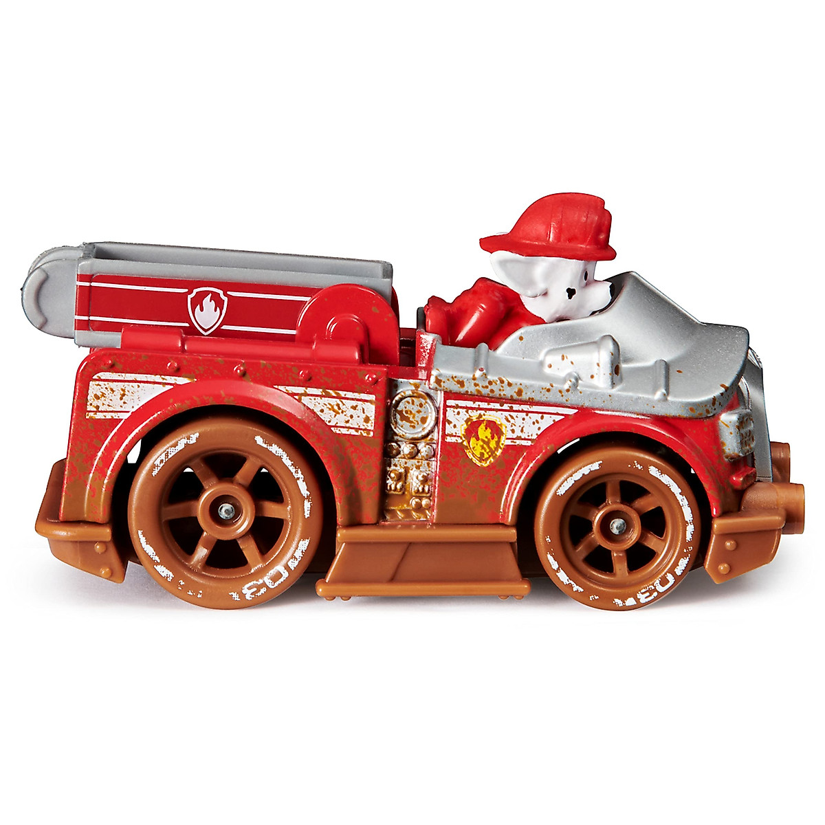 PAW Patrol 6060795 3 Pack True Metal Ride On Mud Cars with Skye, Chase and Marshall 1:55 Scale Kids Toy