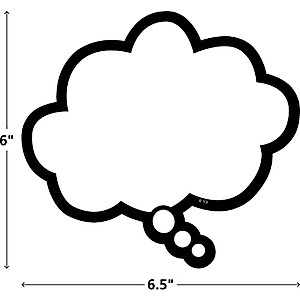 Teacher Created Resources Black and White Speech/Thought Bubbles Accents (5592)