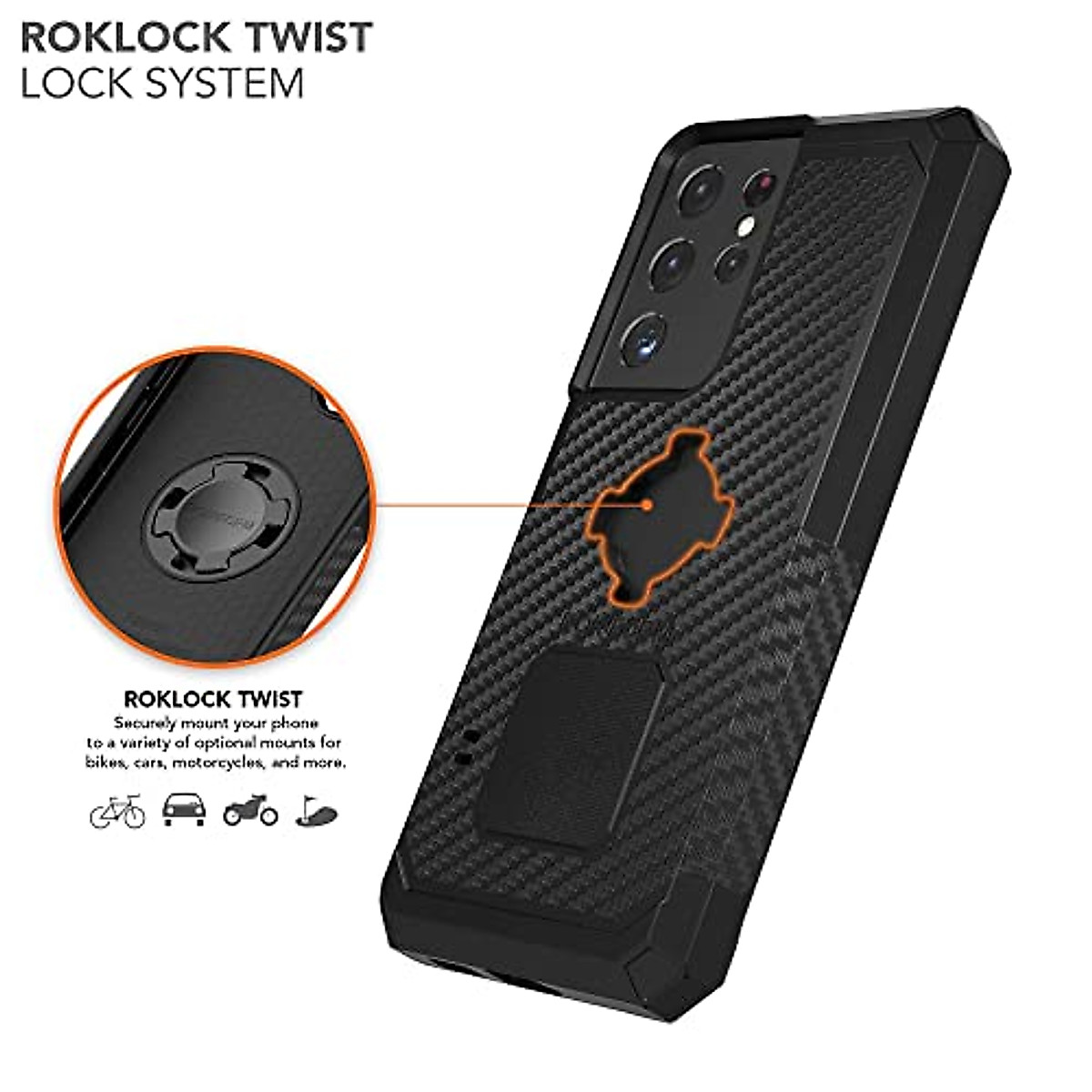 Rokform - Galaxy S21 Ultra 5G Rugged Case + Magnetic Sport Ring Stand & Grip