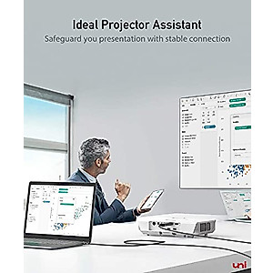 uni USB C to HDMI Cable for Home Office 6ft (4K@60Hz), USB Type C to HDMI Cable, Thunderbolt 4/3 Compatible with MacBook Pro 2021/2020, MacBook Air,iPad Pro 2021, Surface Book 2, Galaxy S22 and More