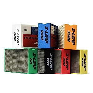 Z-LEAP Diamond Hand Polishing Pads 7-Pcs Set for Granite Marble Concrete Glass Stone Sanding Polishing