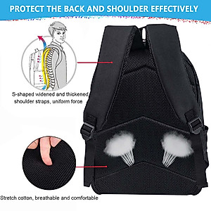 Backpacks Cartoon 3D Print Laptop Backpacks with Pencil case 17 Inch Travel Daypack For Youth Men Women 3