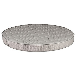 Round Foam Mattress (86" Diameter) with Quilted Cover 8" Height - High Density Premium Foam - Longlasting (7-10 Yrs) Polyurethane Upholstery Foam - Round Bed Mattress -by Dream Solutions USA