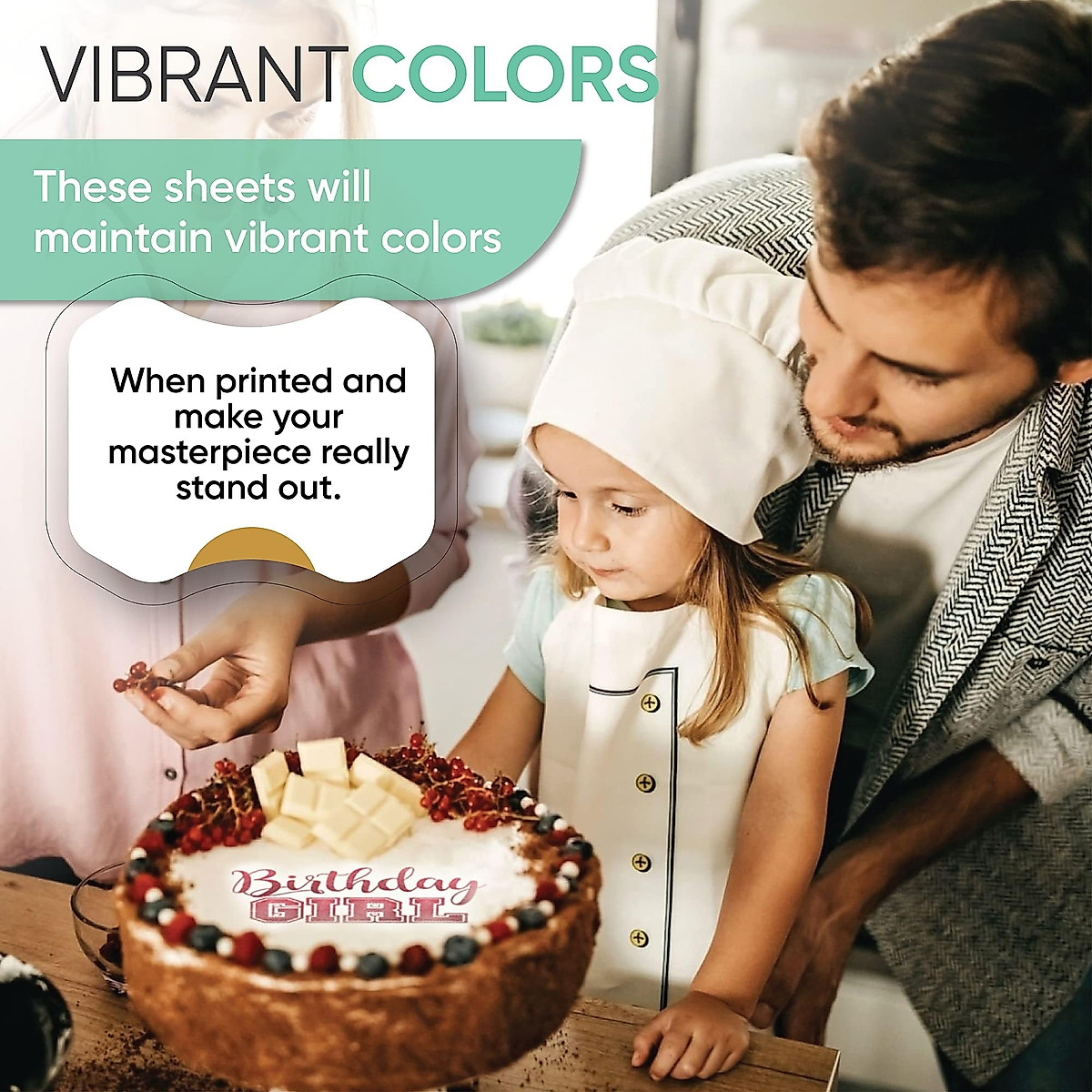 Splendid Sensations - 25 Count Edible Paper, Sugar Paper, Wafer Paper Edible Sheets, Frosting Sheets for Edible Printer, Edible Image Paper, Icing Sheets, papel comestible para pastel