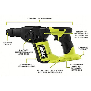 18V ONE+ HP Compact BRUSHLESS 5/8" SDS-Plus Rotary Hammer