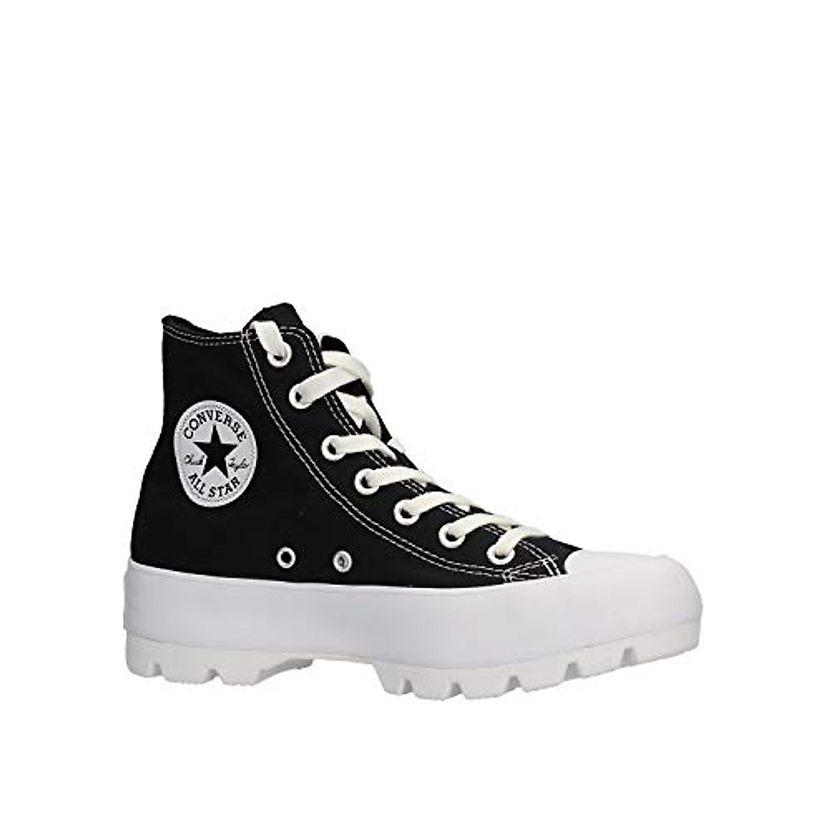 Converse Women's Chuck Taylor All Star Lugged Hi Sneakers, Black/White/Black, 7 Medium US