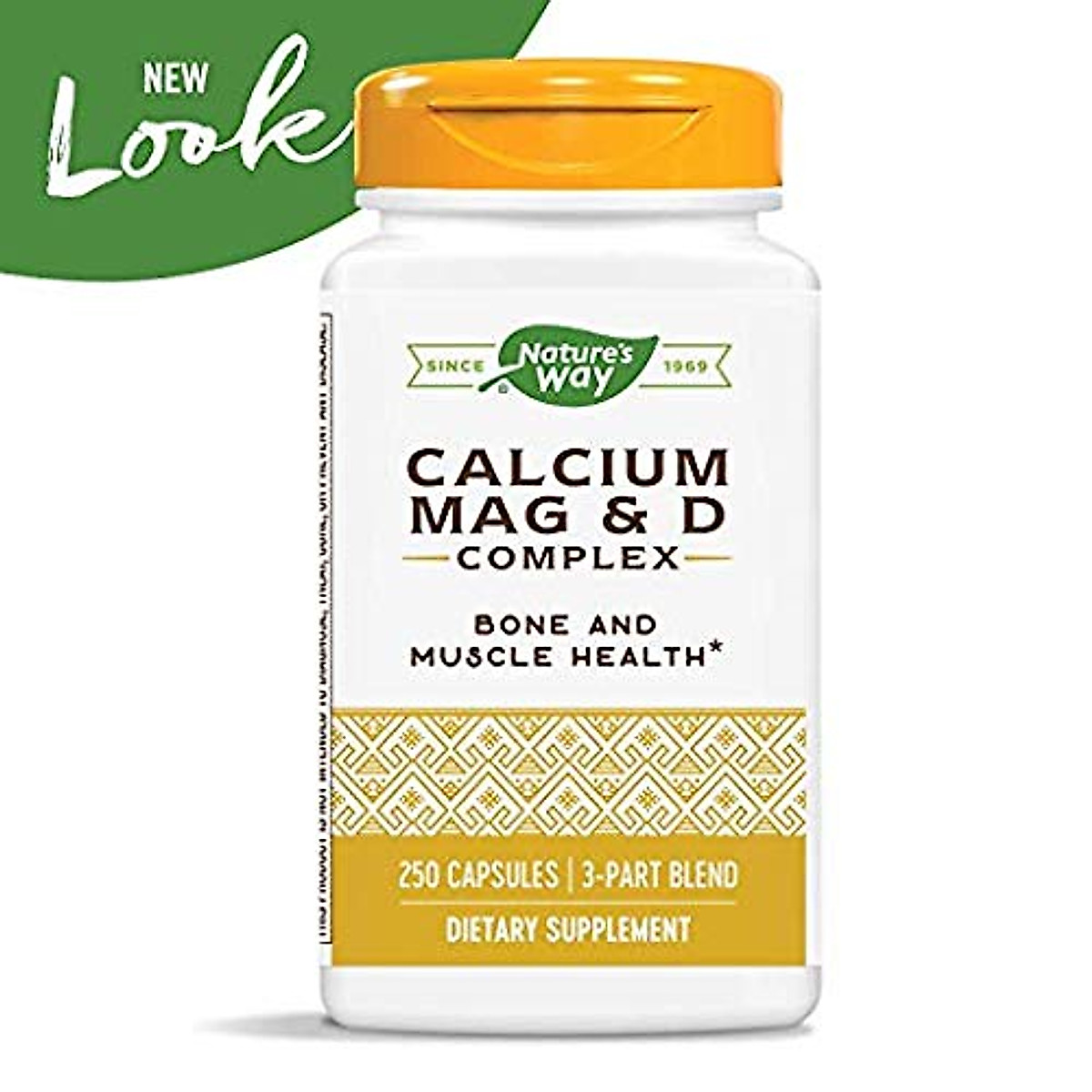 Nature's Way Calcium, Magnesium & Vitamin D, 250 Capsules, Pack of 2