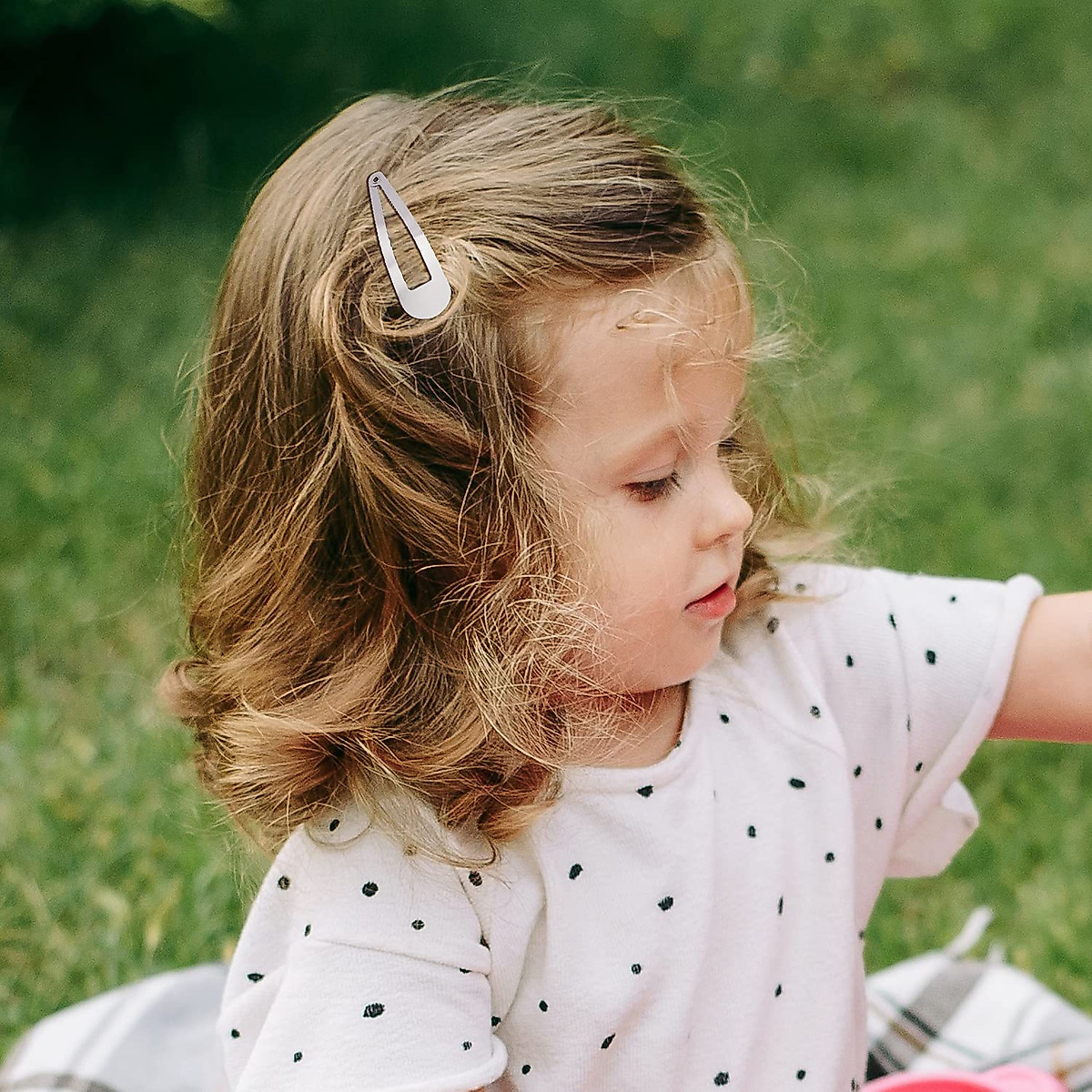 Lawie 100 Pack 2" Snap Hair Clips - Silver Metal Barrettes, 5cm Small Hairpins, Thin Barrettes for Gray Hair, DIY Crafts, Accessories for Women and Girls