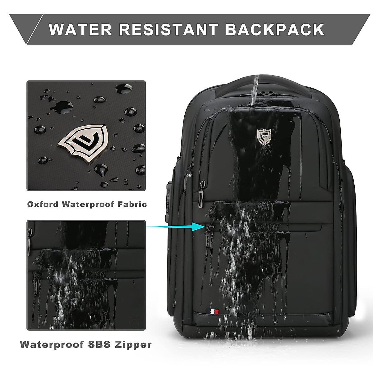 FENRUIEN Business Travel Backpack for Men, fit 15.6" Laptop Backpack, Waterproof Backpack with USB Charging Port, Anti-Theft luggage Backpack with TSA Lock, Daypack Backpack for College/School