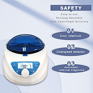 CF0506 Huwazine Low Speed centrifuge for PRP PRF, benchtop centrifuge 5000rpm, Angle Rotor 6x15mL,10mL,7mL,1.5-5mL (Green)