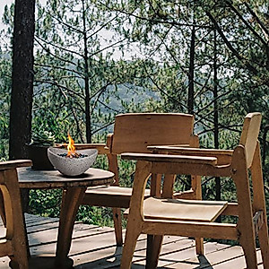 Table Top Fire Pit Bowl – Concret Tabletop Fire Bowl for Indoor and Outdoor, Portable Personal Fireplace Rubbing Alcohol for Patio Coffee Table Decor