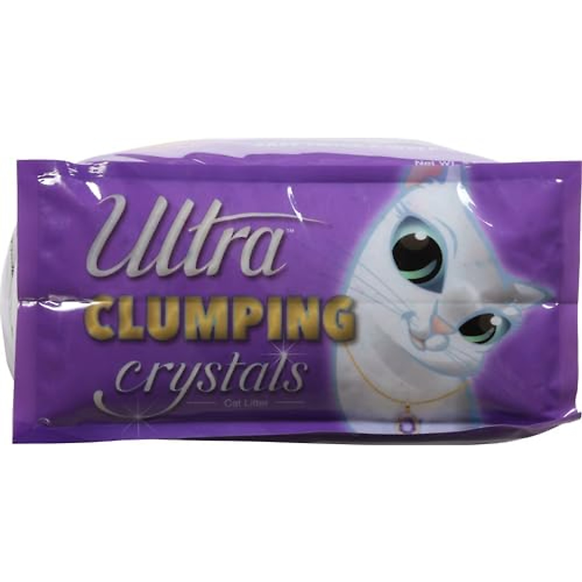 Ultra Pet Clumping Crystal Cat Litter, White Crystals with Multicolor Crystals, 5 Lbs